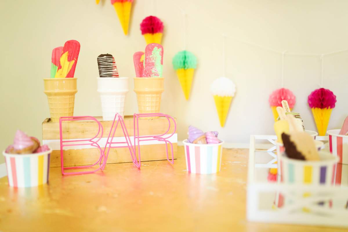 Ice Cream Pop Bar Summer Party Ideas | Photo 1 of 49 | Catch My Party
