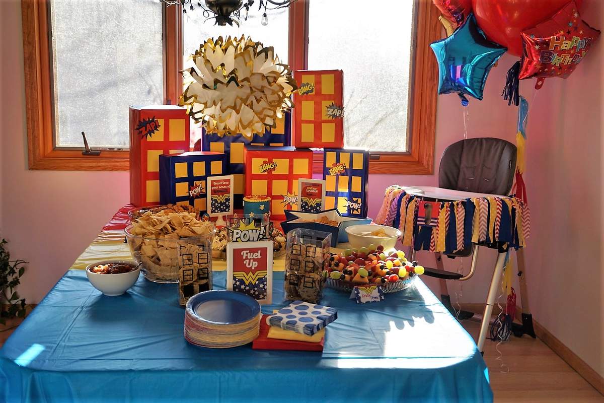 Wonder Woman Birthday Party Ideas | Photo 1 of 23 | Catch My Party