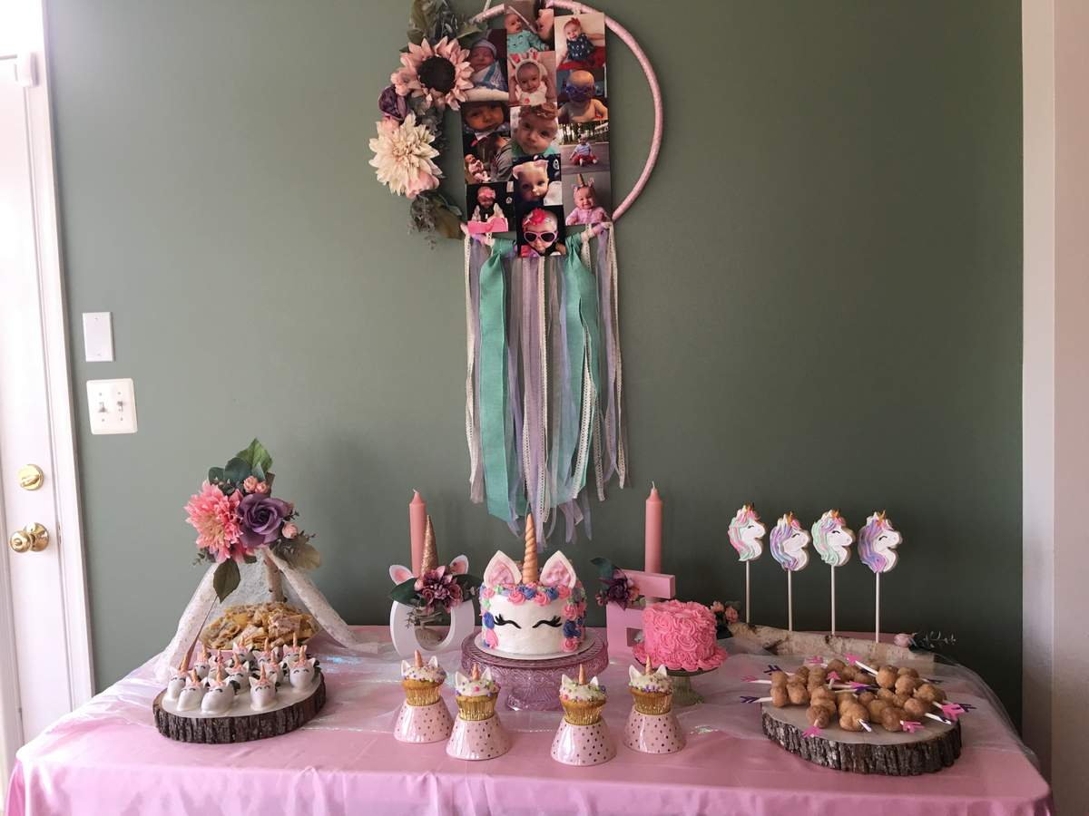 Boho Unicorn / Birthday "Ella's Boho Unicorn 1st Birthday Party ...