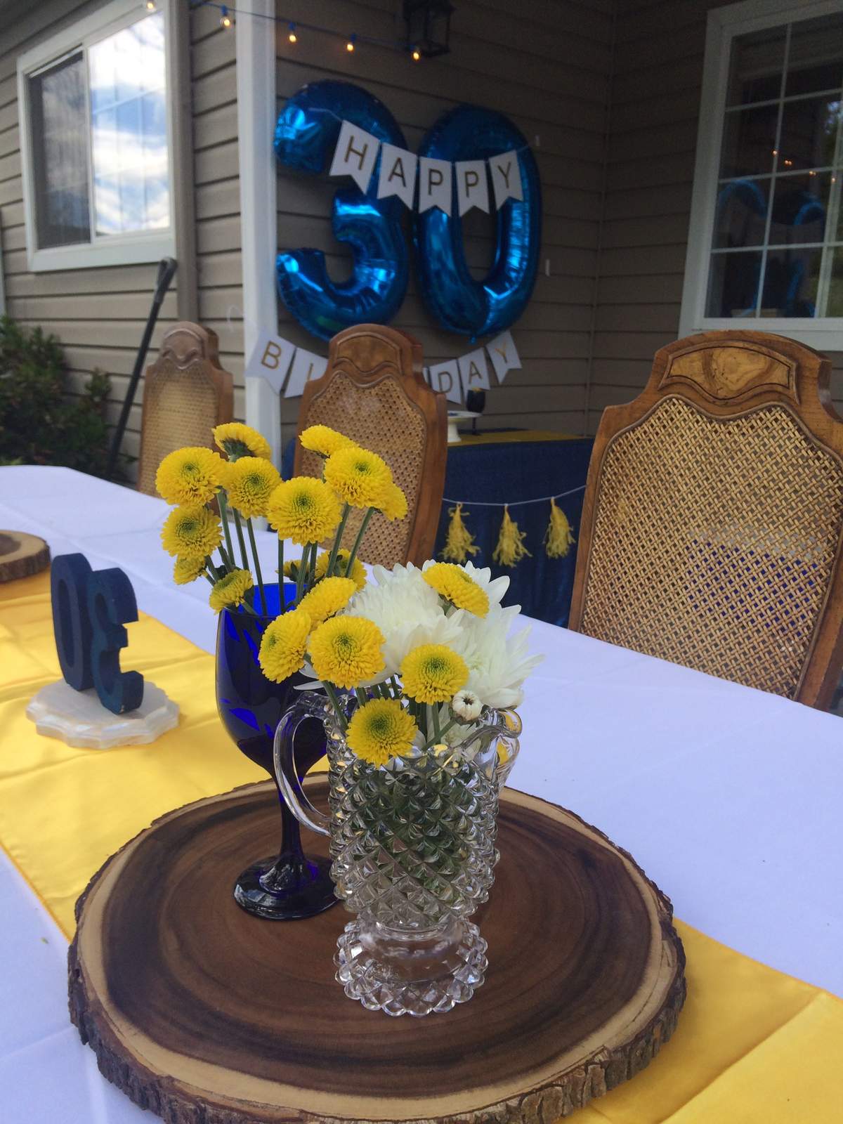 Yellow and blue 30th Birthday Party Ideas | Photo 27 of 27 | Catch My Party