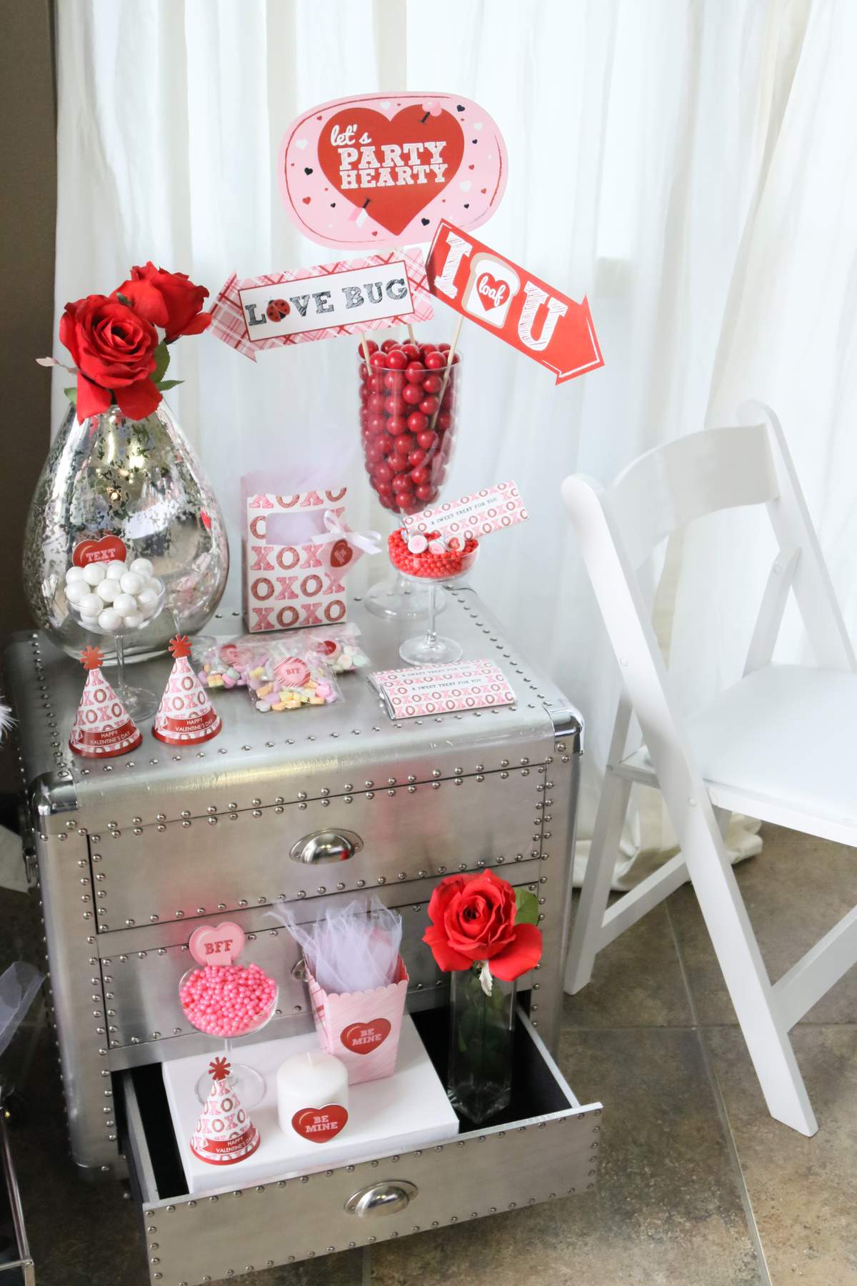 Conversation Hearts Valentine's Day Party Valentine's Day Party Ideas ...