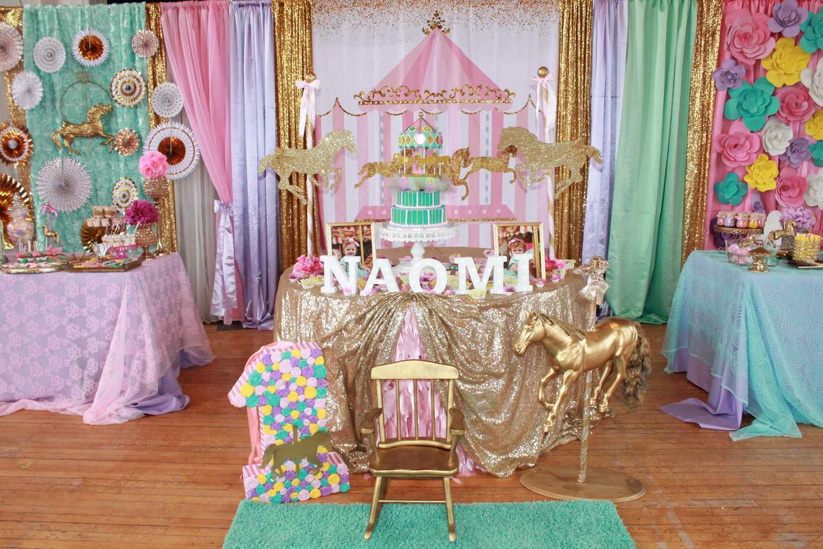 Carousel Birthday Party Ideas | Photo 10 of 58 | Catch My Party