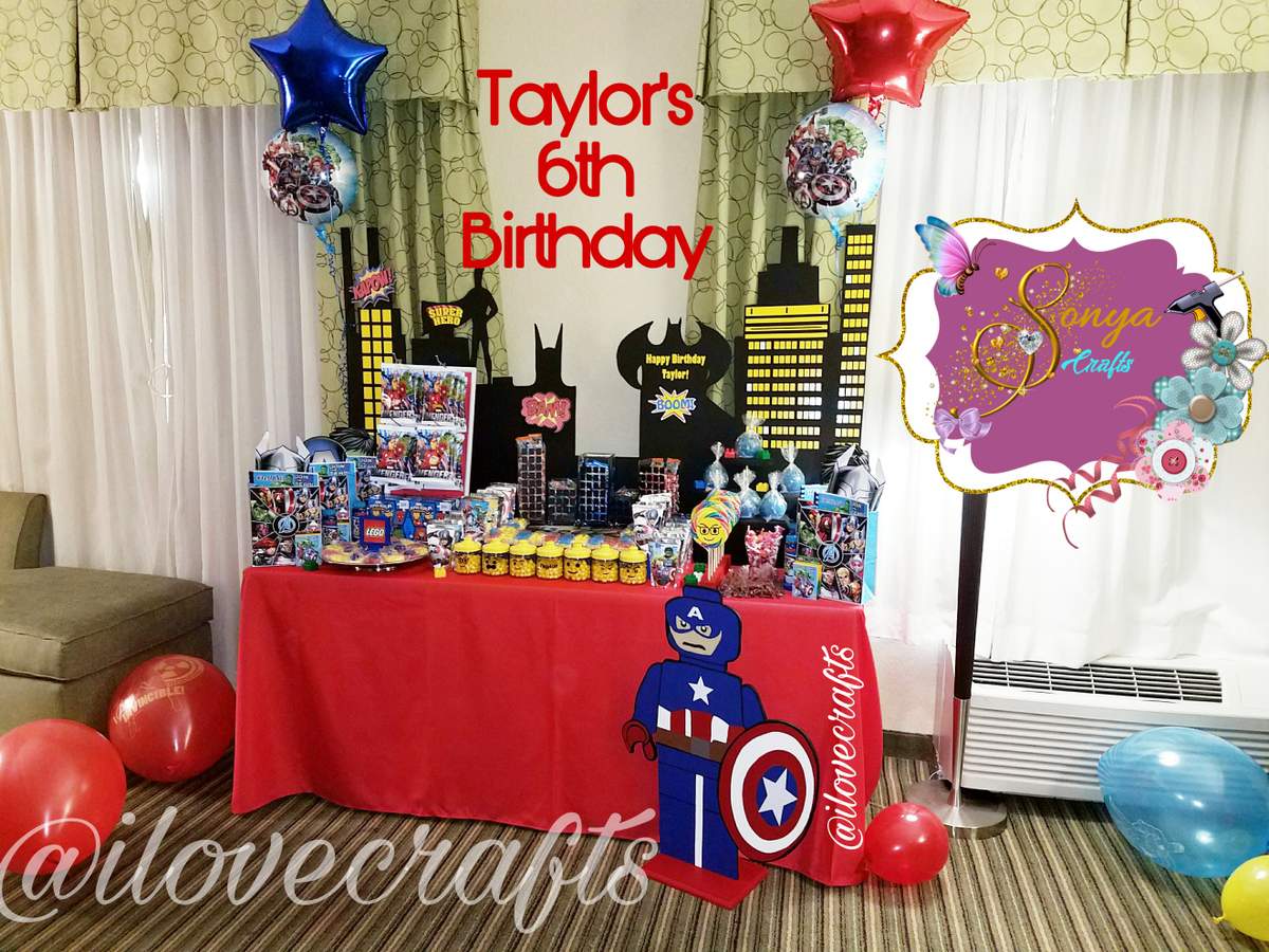 Taylor's Avegers and Lego Sleepover Birthday Party Ideas | Photo 10 of ...
