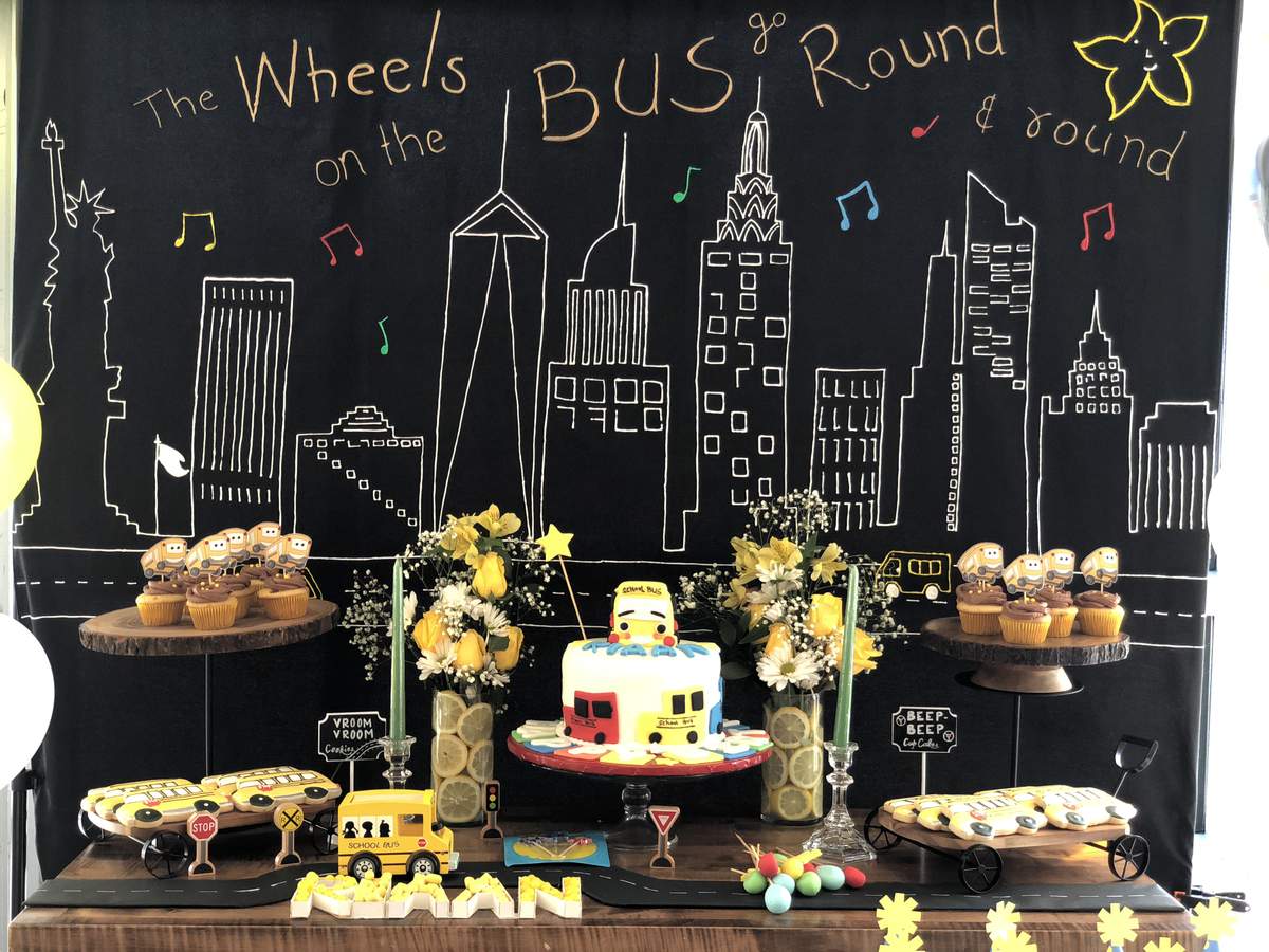 Wheels on the bus go round and round Birthday Party Ideas | Photo 21 of ...