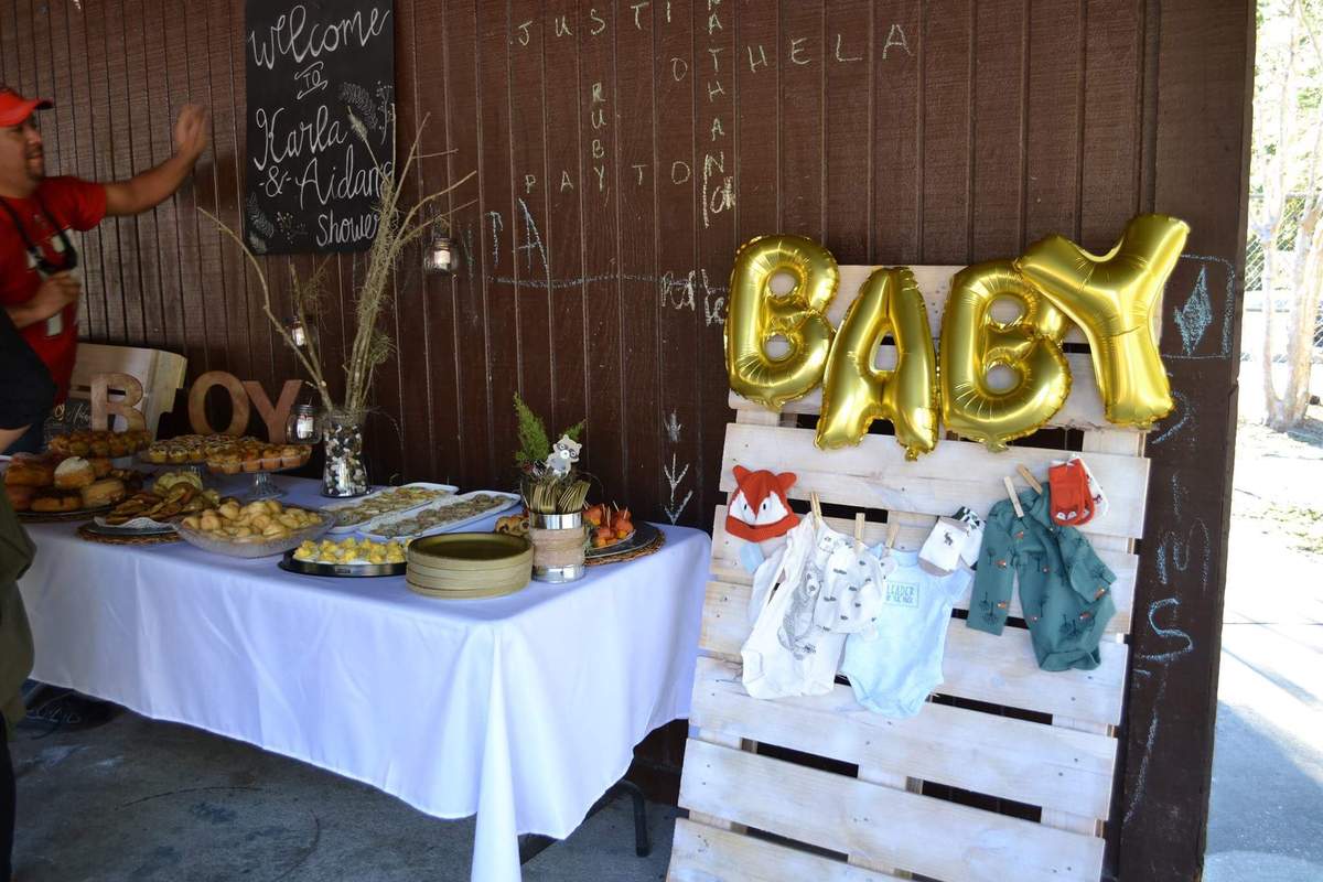 Fox Botanical Nature Minimalist Baby Shower Party Ideas | Photo 10 of ...