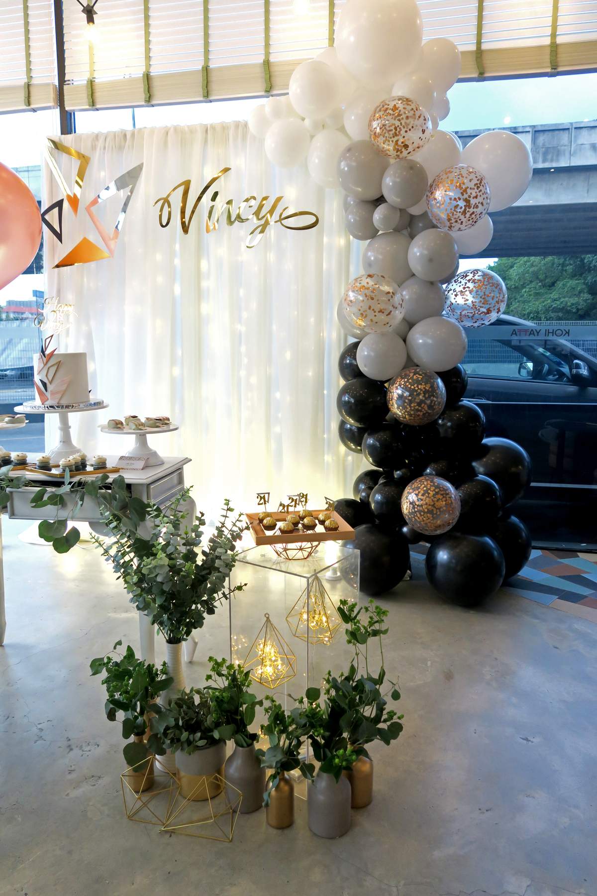 Modern Geometrical Theme Birthday Party Ideas | Photo 1 of 19 | Catch ...