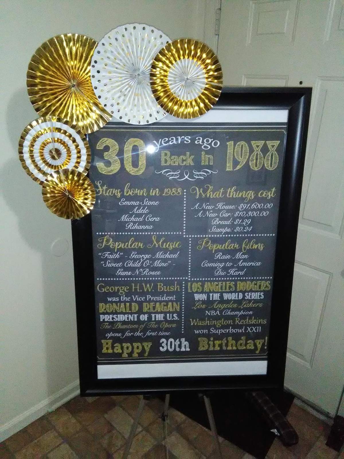 Black and Gold / Birthday "30th Birthday Party" | Catch My Party