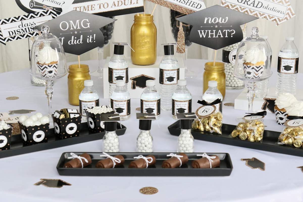 Black Graduation/End of School Party Ideas | Photo 1 of 13 | Catch My Party