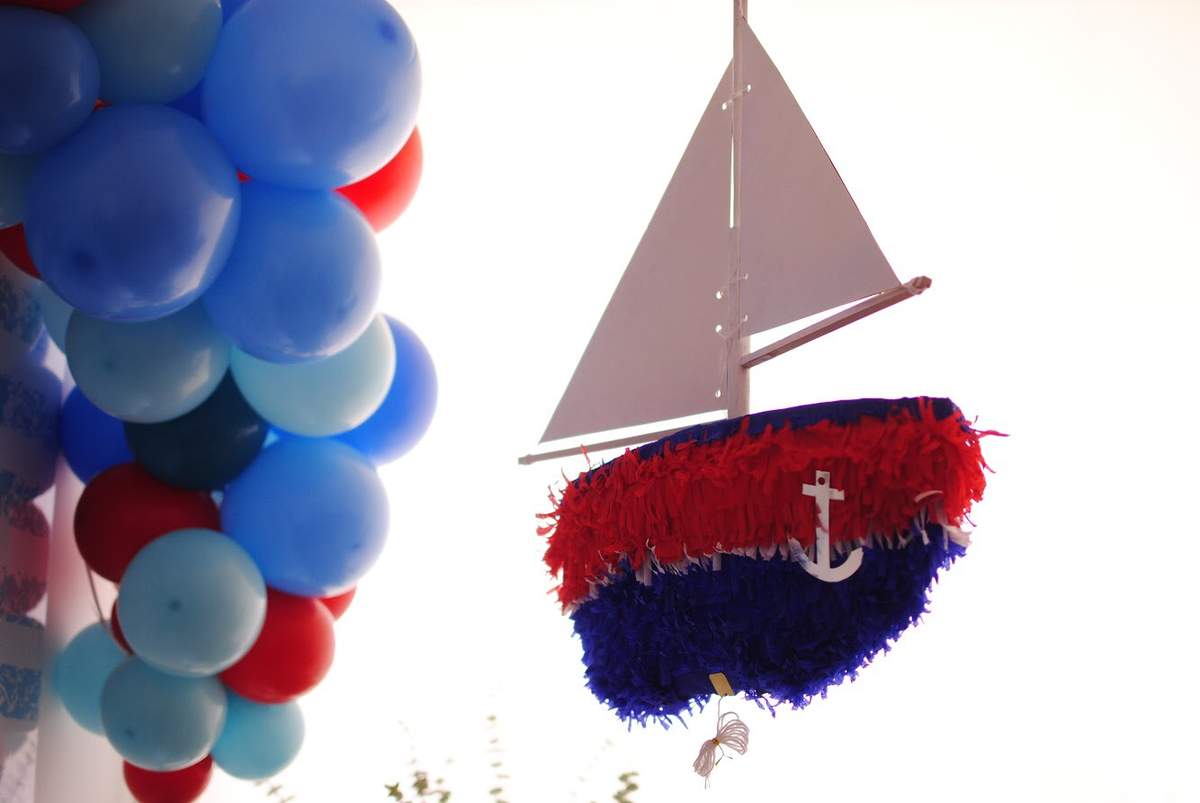 Con temática náutica y osito marinero Birthday Party Ideas | Photo 6 of ...