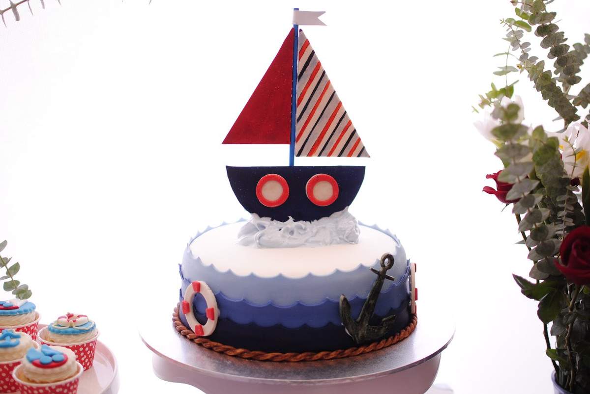 Con temática náutica y osito marinero Birthday Party Ideas | Photo 6 of ...