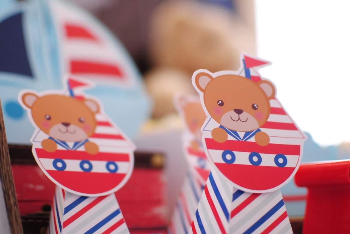 Con temática náutica y osito marinero Birthday Party Ideas | Photo 6 of ...