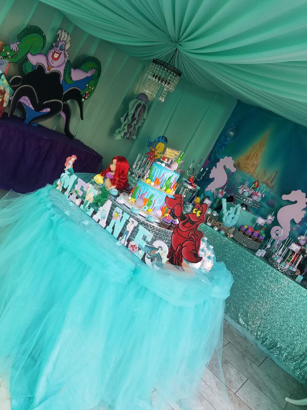 Ariel little Mermaid Birthday Party Ideas | Photo 13 of 18 | Catch My Party