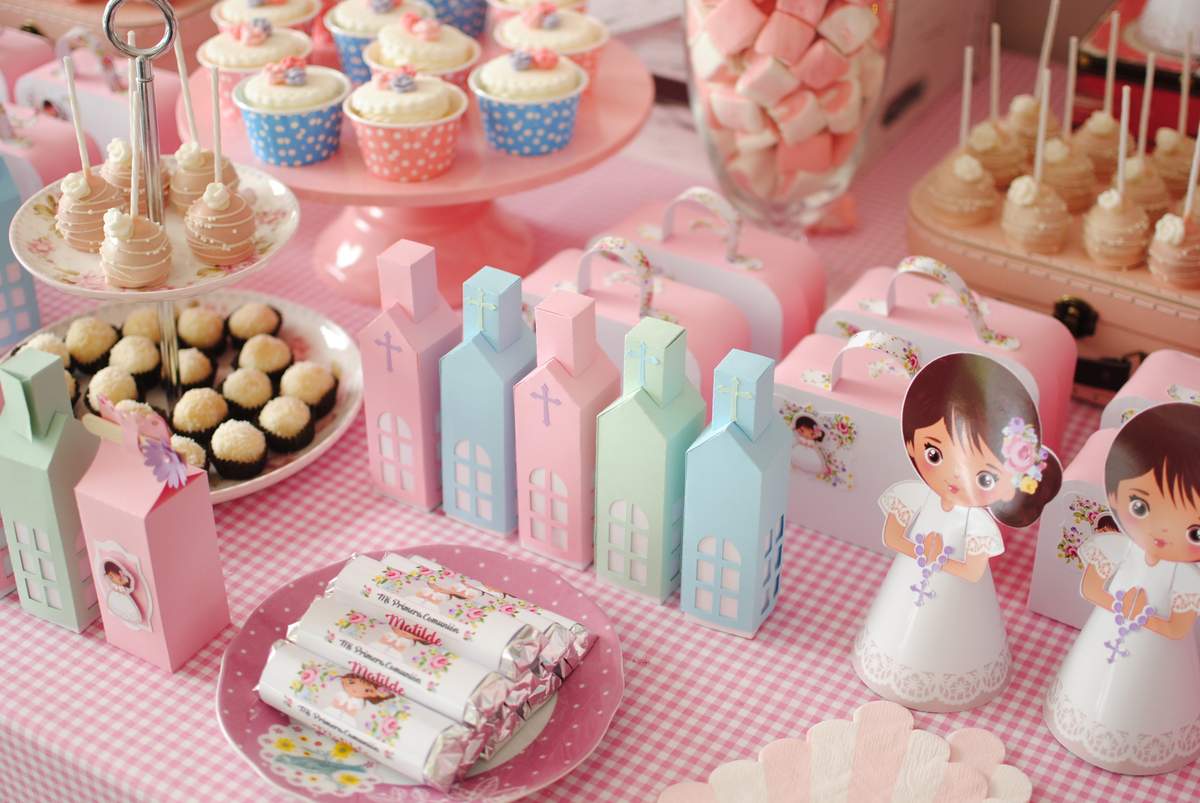 Girls Baptism Party Ideas | Photo 15 of 33 | Catch My Party