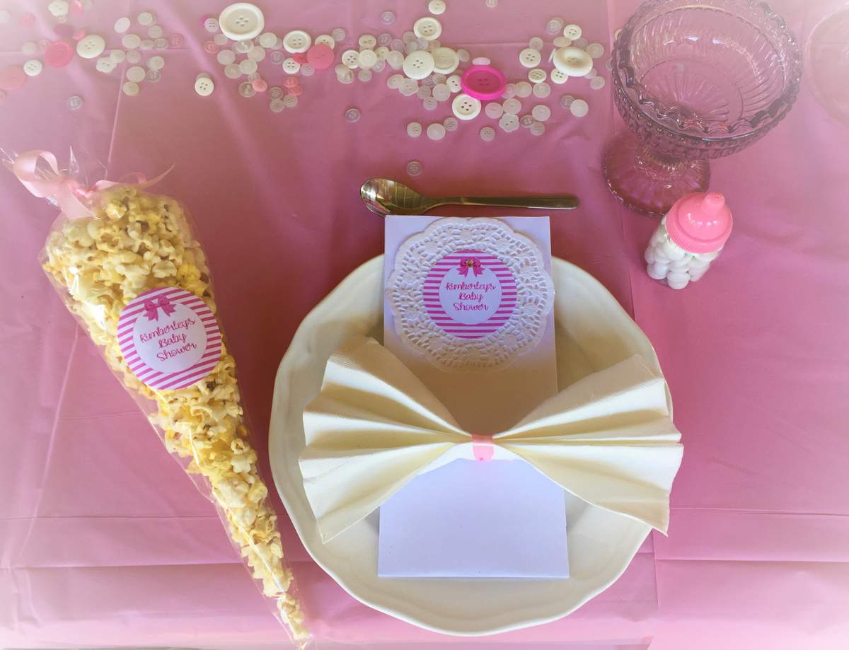 Buttons and Bows Baby Shower Party Ideas | Photo 1 of 13 | Catch My Party