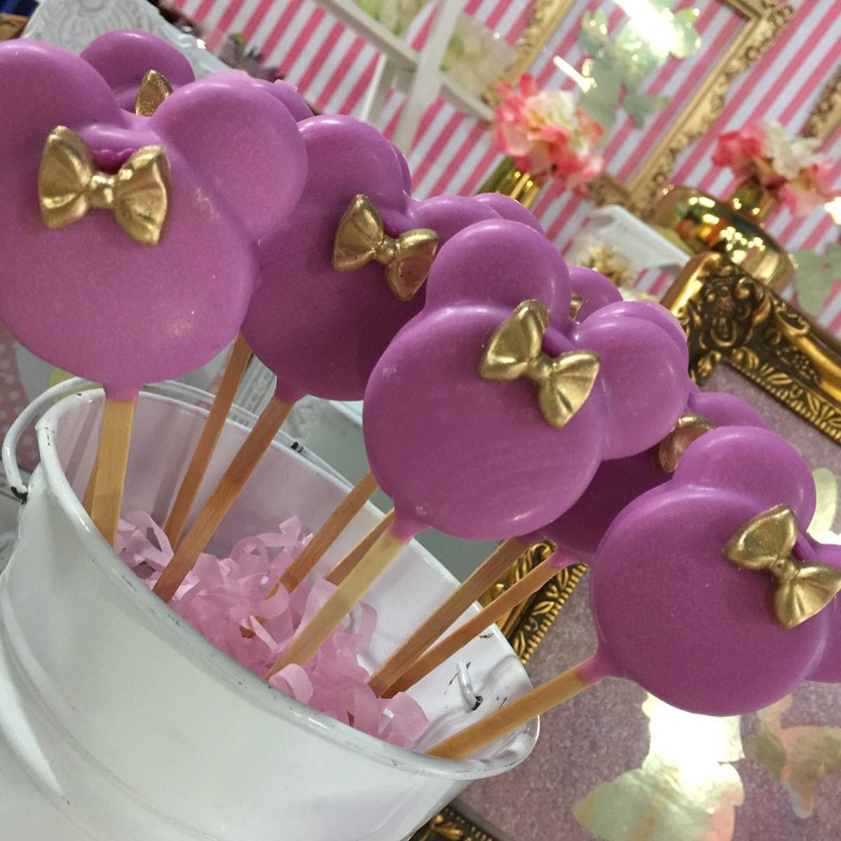 Minnie Mouse Pink and Gold Birthday Party Ideas | Photo 1 of 11 | Catch ...