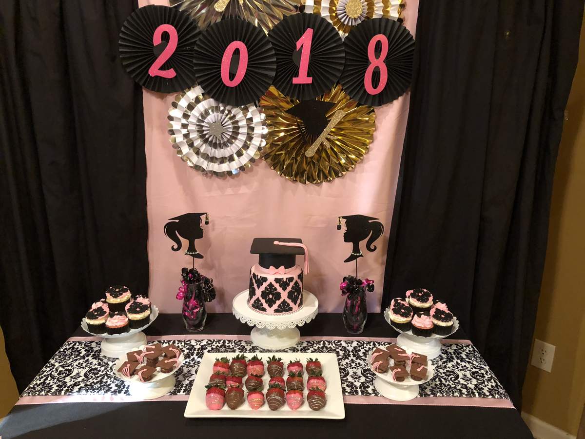 Pink/Damask Graduation Graduation/End of School Party Ideas | Photo 1 ...