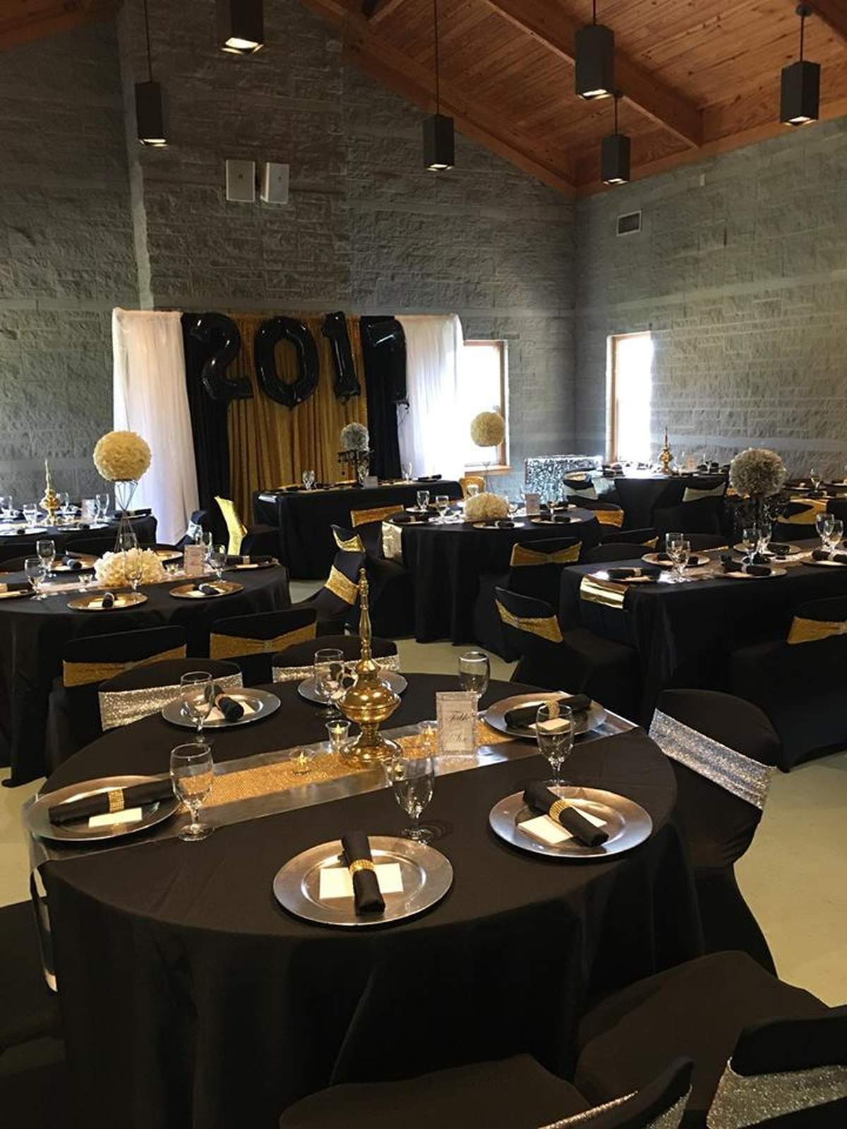 Black, Silver, and Gold Graduation/End of School Party Ideas | Photo 1 ...
