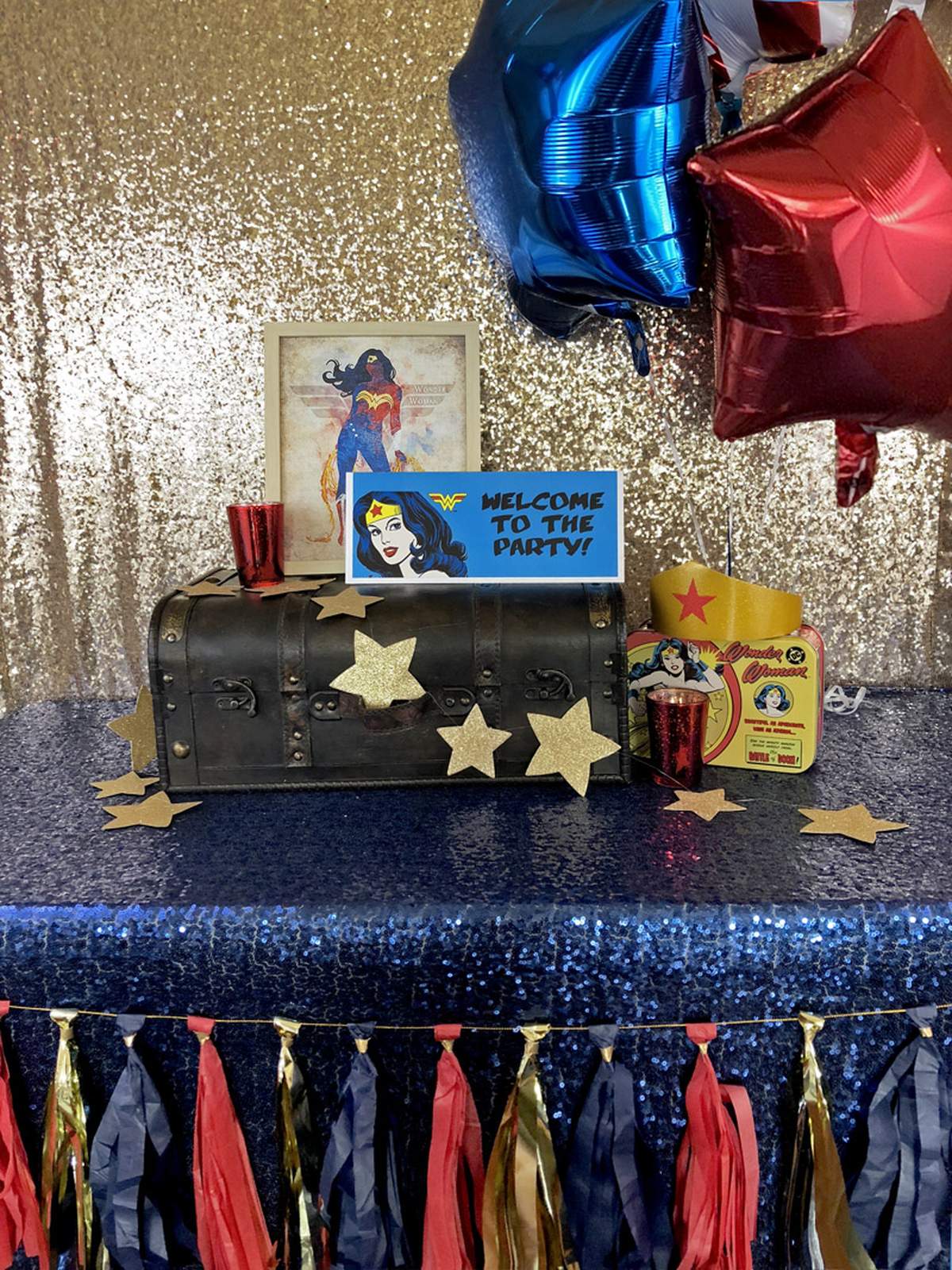 Wonder Woman Birthday Party Ideas | Photo 5 of 23 | Catch My Party