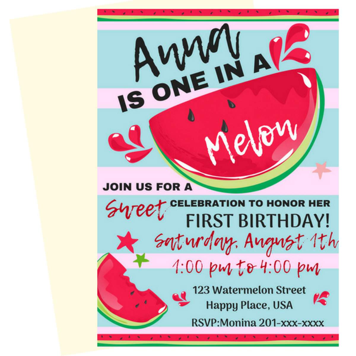 Watermelon / Summer "FREE Printable Summer Birthday Party" | Catch My Party