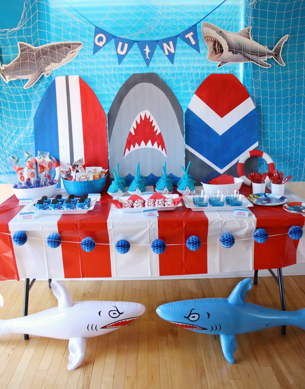 Sharks Birthday Party Ideas | Photo 2 of 16 | Catch My Party