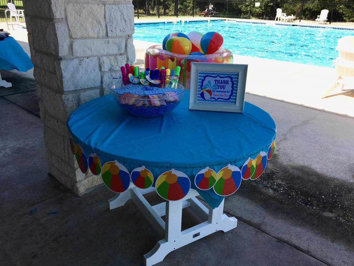 Beach Ball/pool party Birthday Party Ideas | Photo 3 of 21 | Catch My Party
