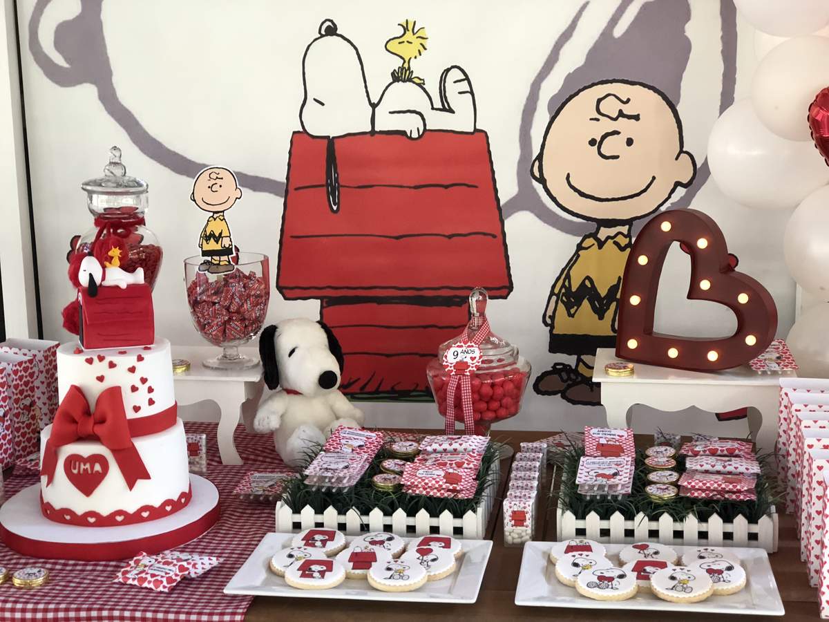 Snoopy Love Birthday Party Ideas | Photo 1 of 11 | Catch My Party
