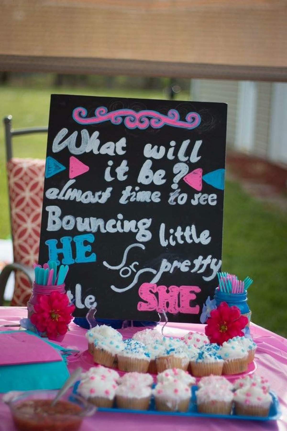 Bouncing Little He or Pretty Little She Gender Reveal Party Ideas ...