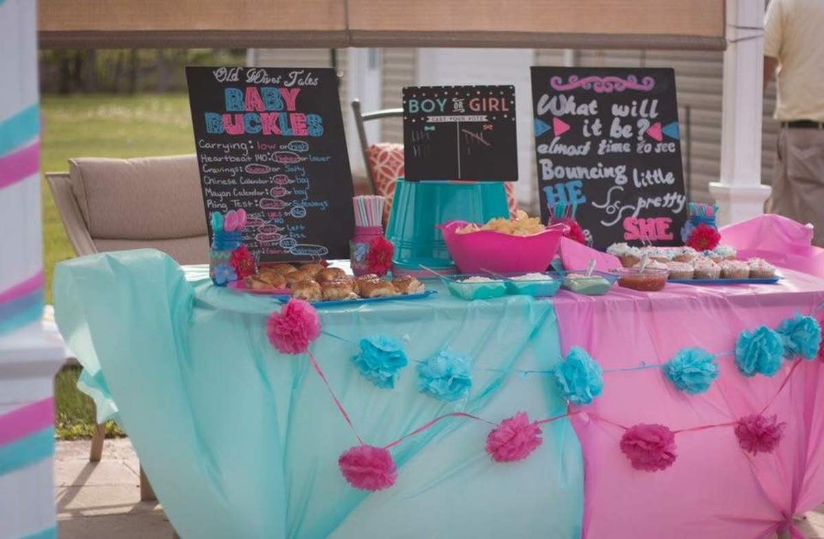 Bouncing Little He or Pretty Little She Gender Reveal Party Ideas ...