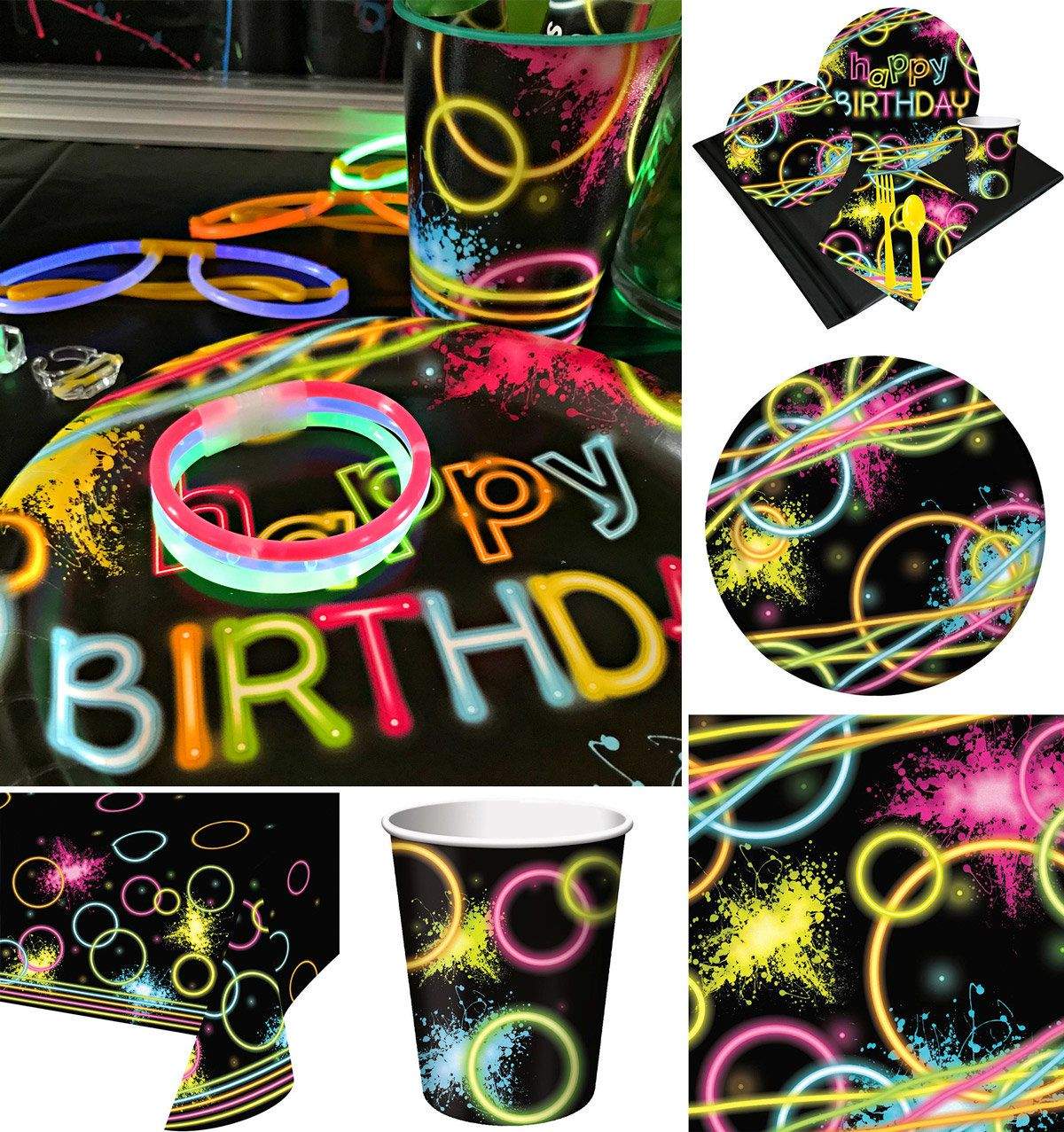 Glow in the Dark Birthday Party Ideas | Photo 1 of 7 | Catch My Party