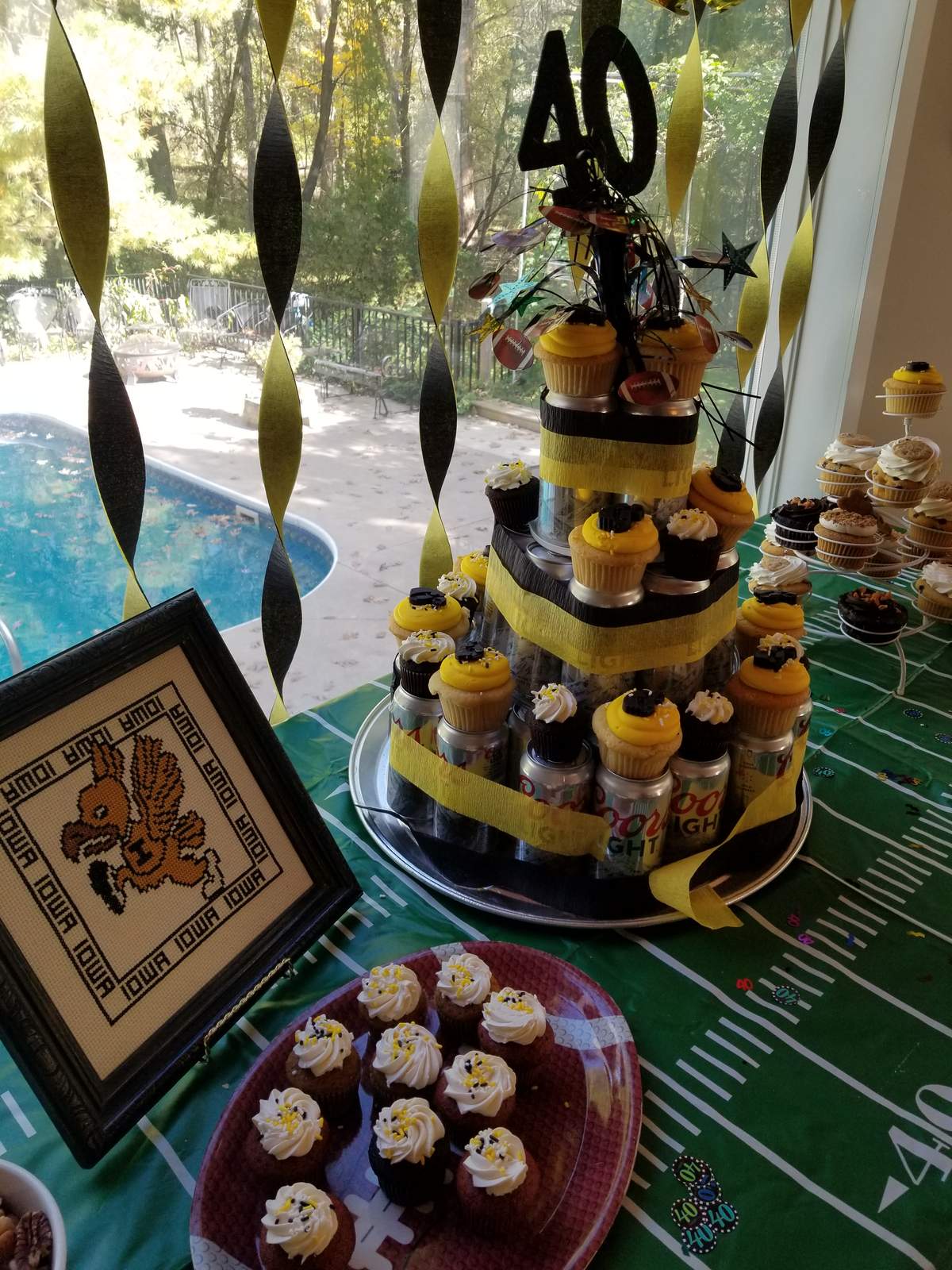 Black and Gold, Iowa Hawkeyes Birthday Party Ideas | Photo 1 of 10 ...