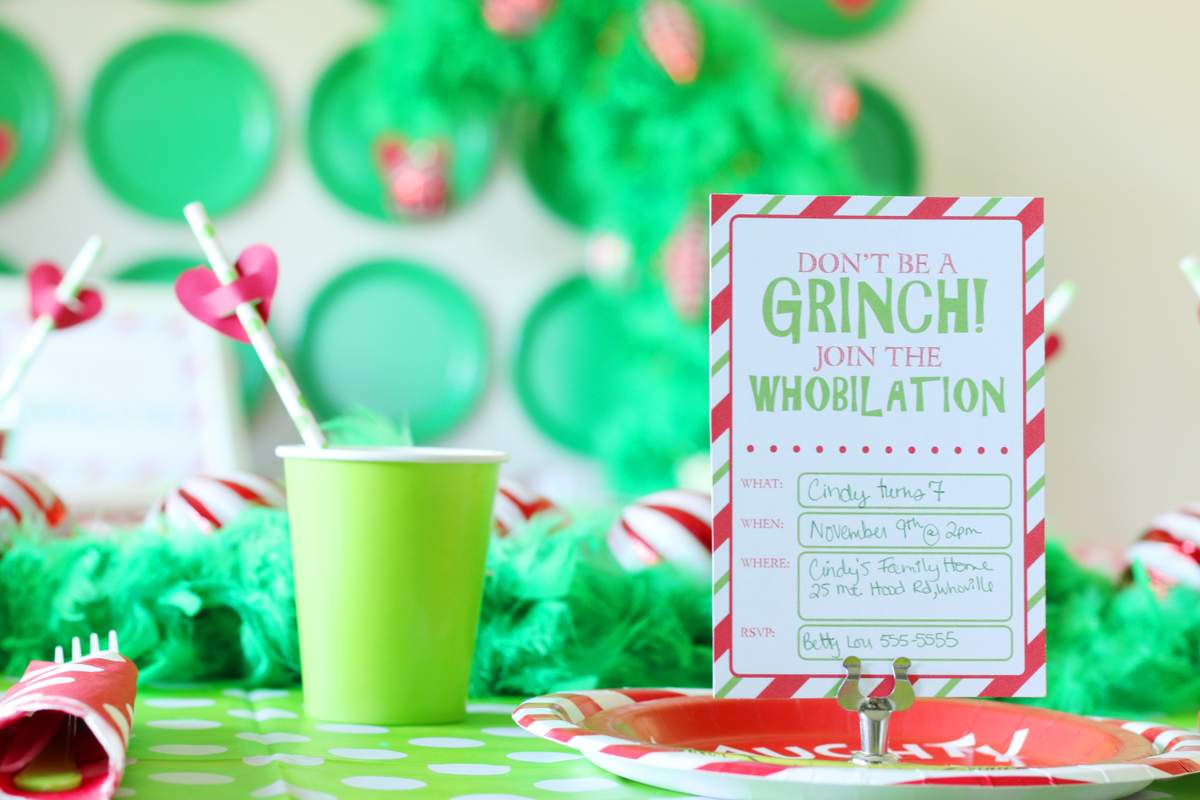 Grinch Christmas/Holiday Party Ideas | Photo 1 of 14 | Catch My Party