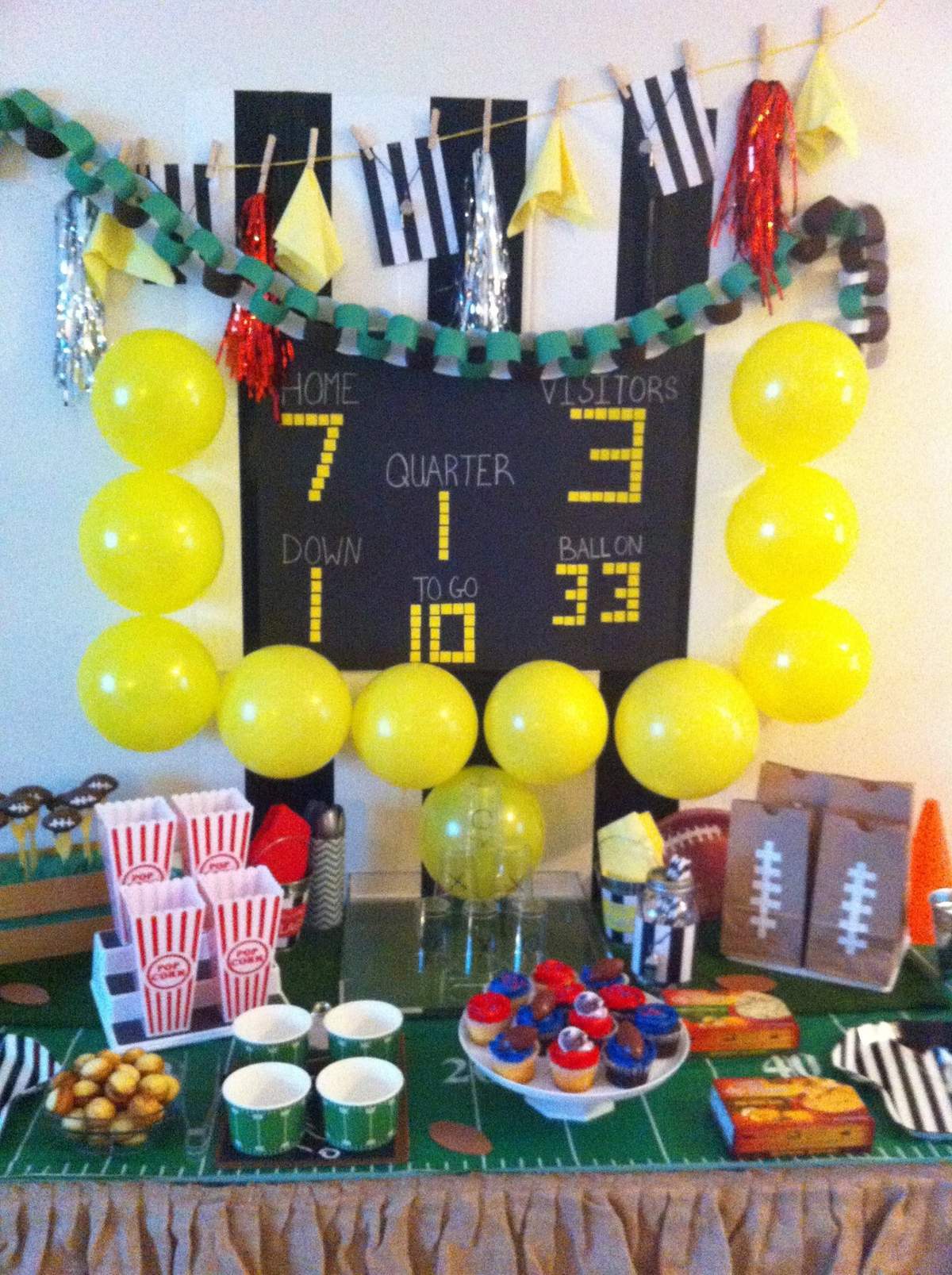 Football Theme Birthday Party Ideas | Photo 1 of 37 | Catch My Party
