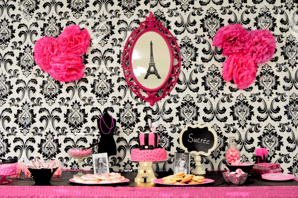 Pink Poodle in Paris / Birthday "Pink Poodle in Paris Party" | Catch My ...