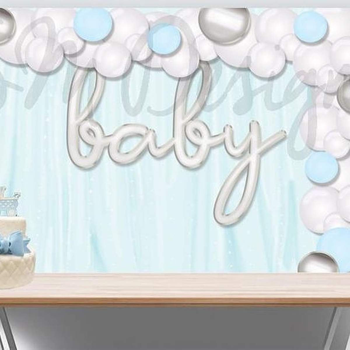 silver and blue Baby Shower Party Ideas | Photo 1 of 1 | Catch My Party