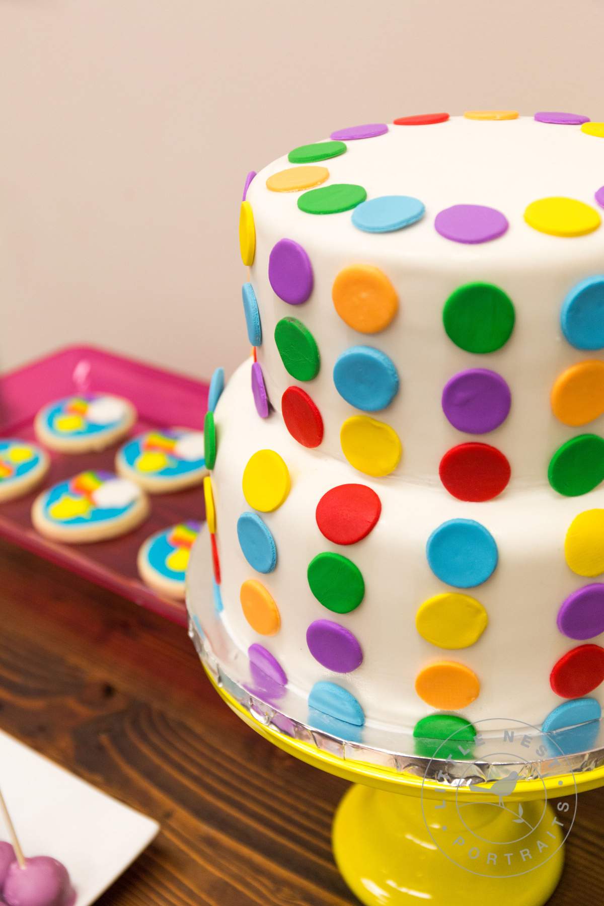 Rainbow polka dots! / Birthday "Rainbow 3rd Birthday" | Catch My Party