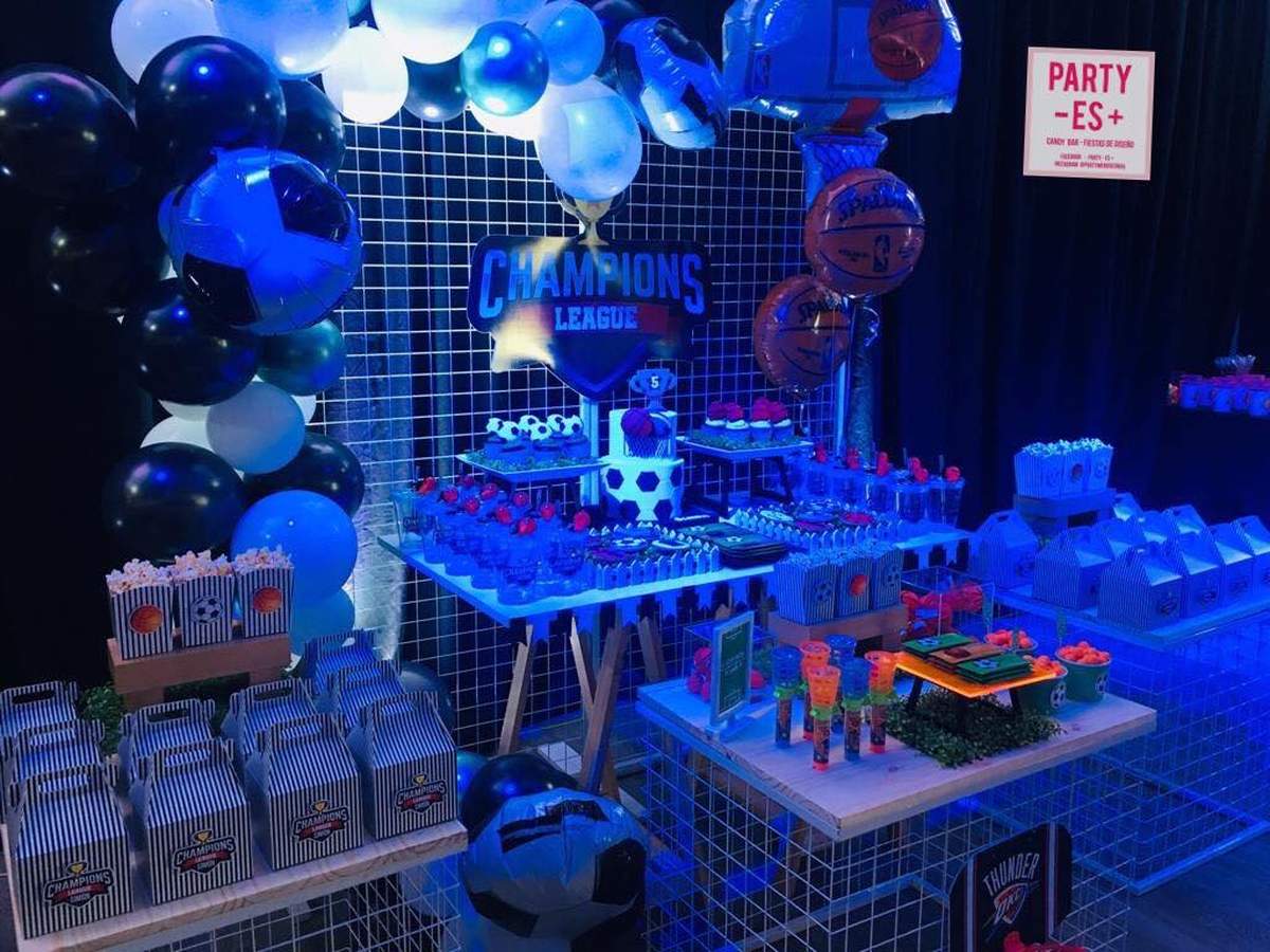 Sport Basketball and Soccer Birthday Party Ideas | Photo 1 of 19 ...
