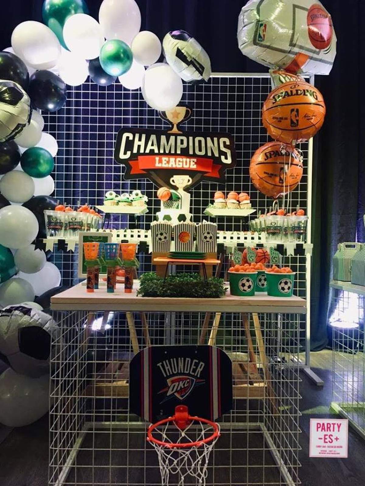 Sport Basketball and Soccer Birthday Party Ideas | Photo 1 of 19 ...