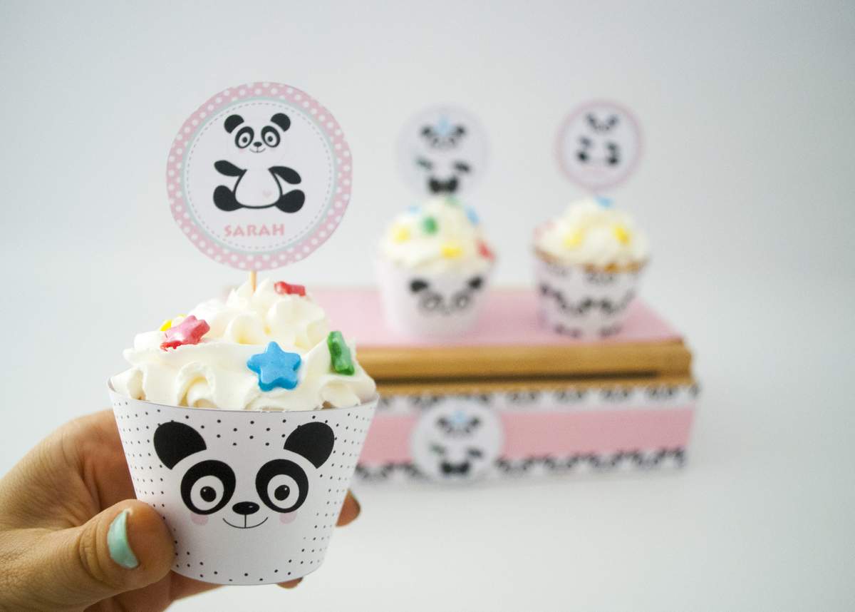 Pink Panda Printable Party Set Birthday Party Ideas | Photo 1 of 25 ...