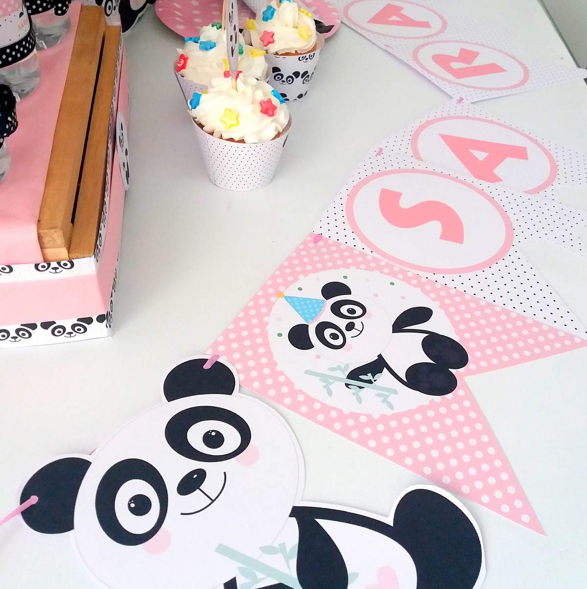 Pink Panda Printable Party Set Birthday Party Ideas | Photo 1 of 25 ...