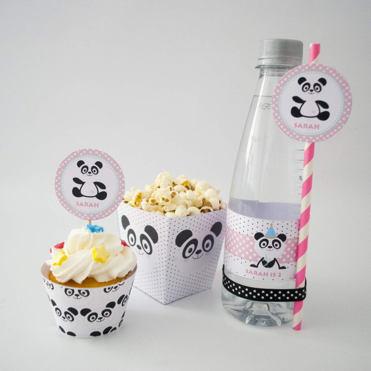 Pink Panda Printable Party Set Birthday Party Ideas | Photo 1 of 25 ...