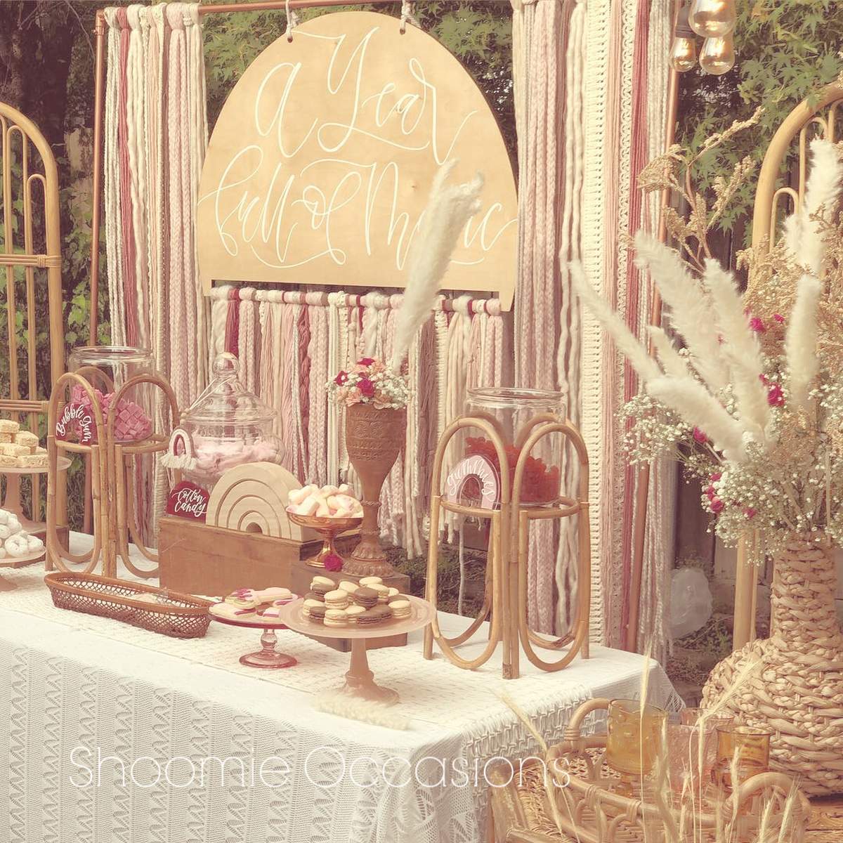 Boho / Birthday "Boho Rainbow First Birthday" | Catch My Party