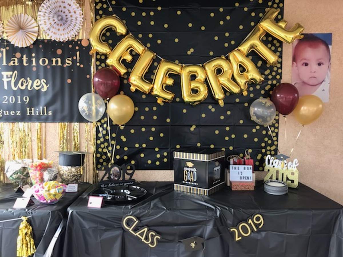 black, gold and maroon Graduation/End of School Party Ideas | Photo 7 ...