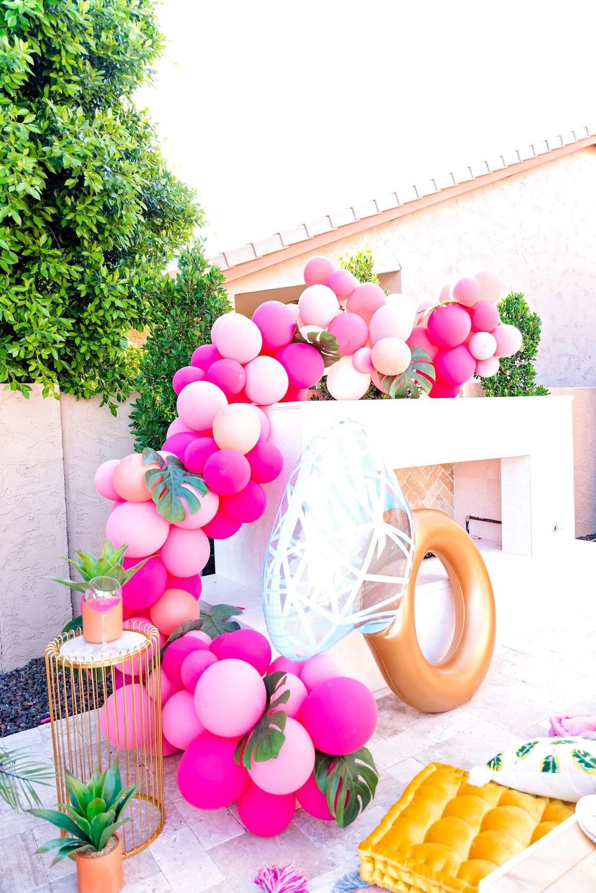 Tropical Pool Party Bridal/Wedding Shower Party Ideas | Photo 1 of 6 ...