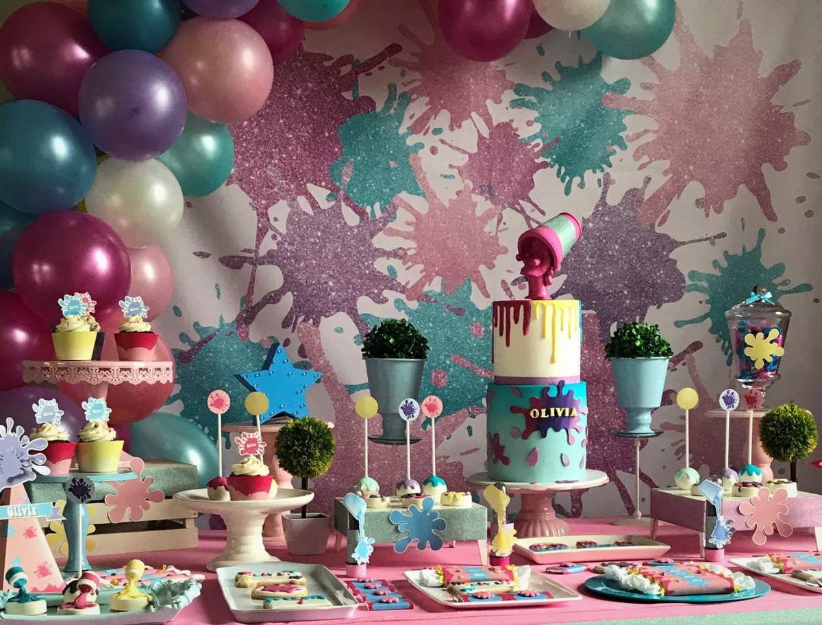 Slime Birthday Party Ideas | Photo 1 of 14 | Catch My Party