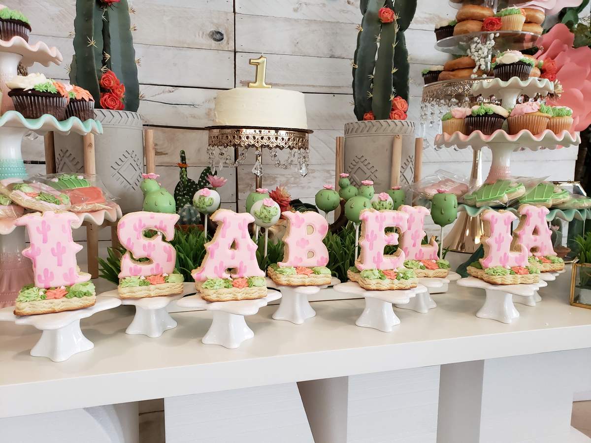Cactus theme / Birthday "Isabella's 1st birthday party" | Catch My Party
