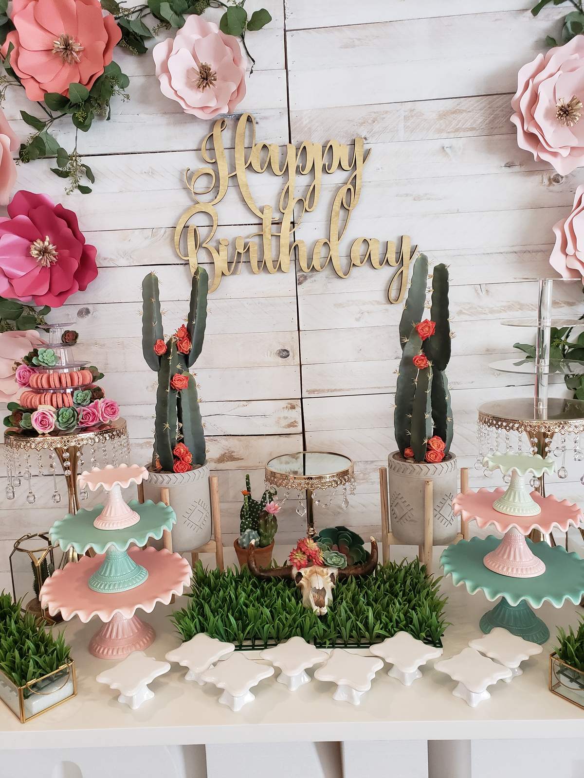 Cactus theme Birthday Party Ideas | Photo 2 of 31 | Catch My Party