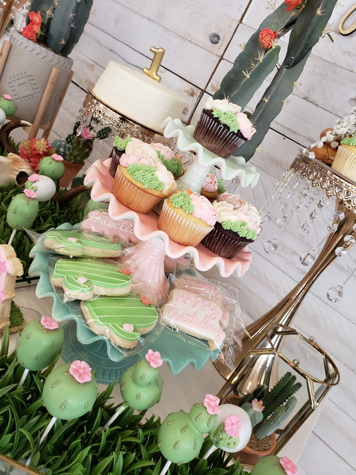 Cactus theme Birthday Party Ideas | Photo 15 of 31 | Catch My Party