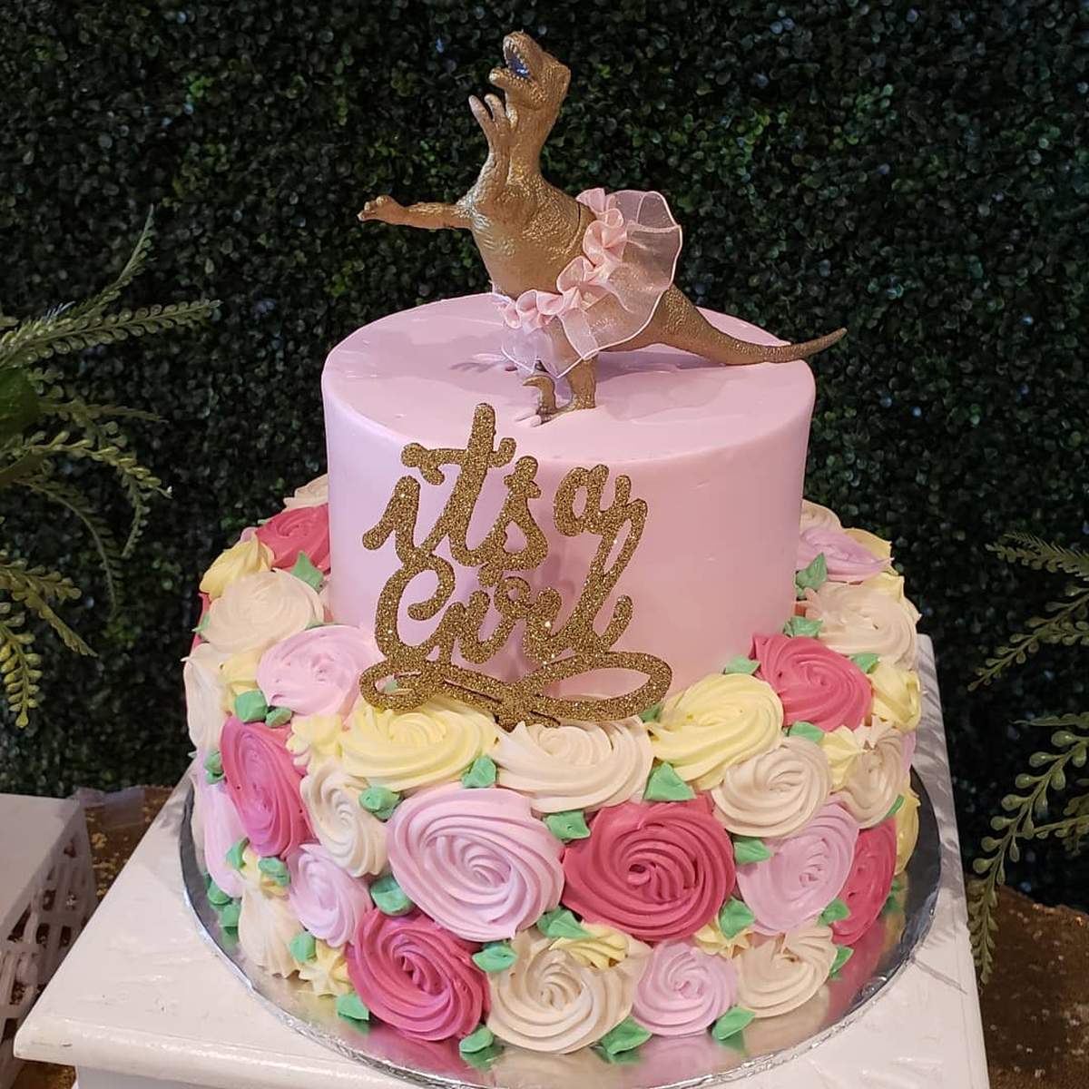 Dinosaur for girl Baby Shower Party Ideas | Photo 2 of 9 | Catch My Party