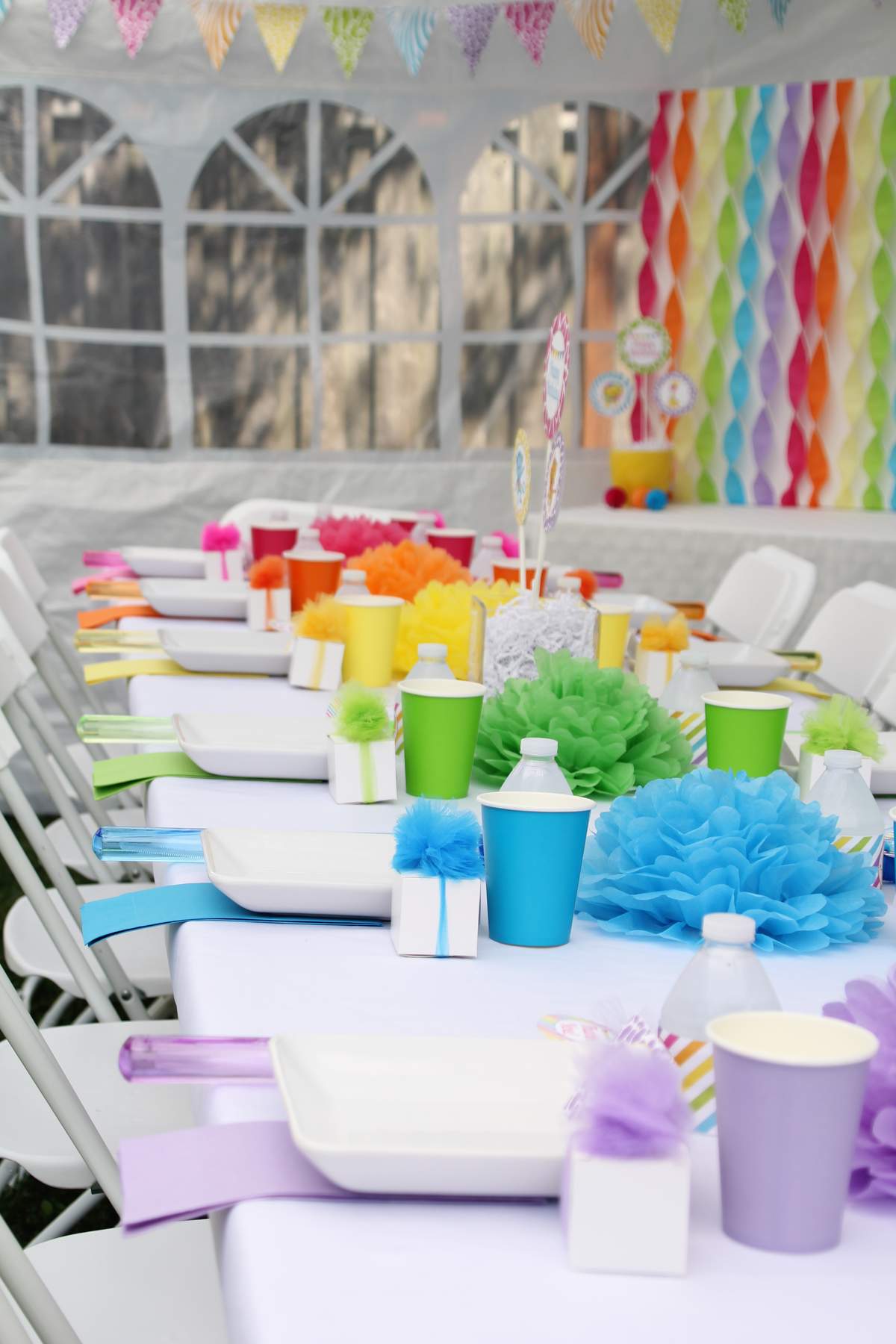 Rainbow Animal Birthday Party Ideas | Photo 2 of 35 | Catch My Party