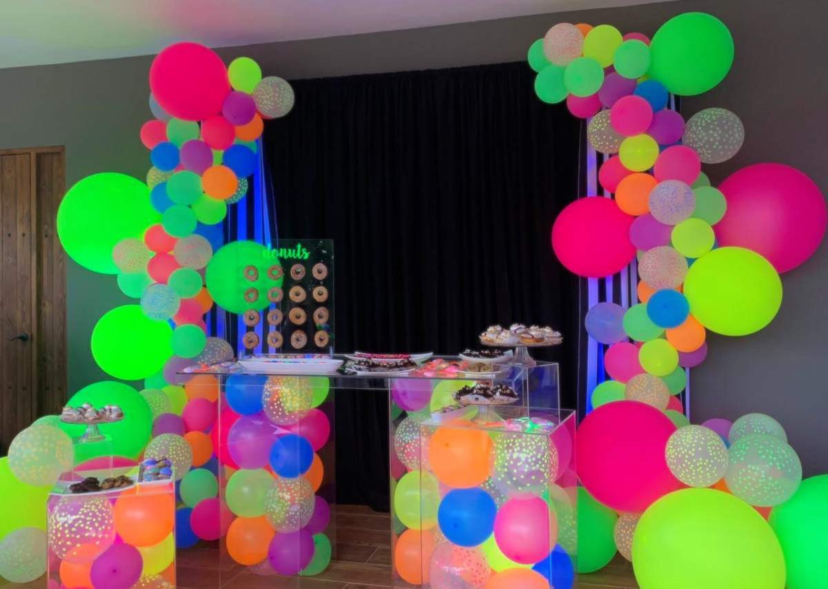 “NEON PARTY” Birthday Party Ideas | Photo 2 of 5 | Catch My Party